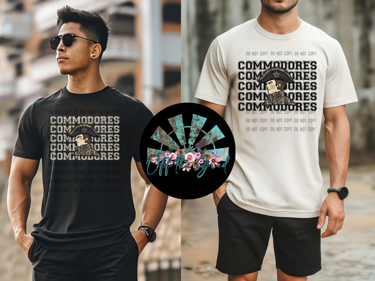 Bottomland Camo Stacked Commodores PNG Digital Design (YOU GET BOTH DE ...