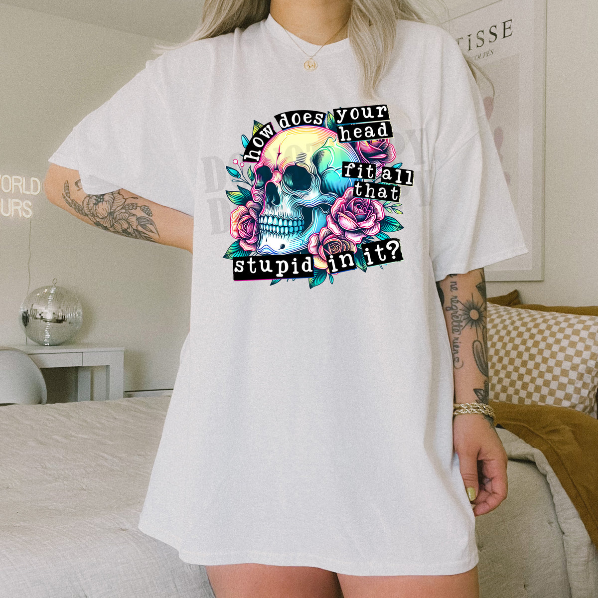 How does Your Head Fit All That Stupid Skull TShirt – Off the Grid Customs