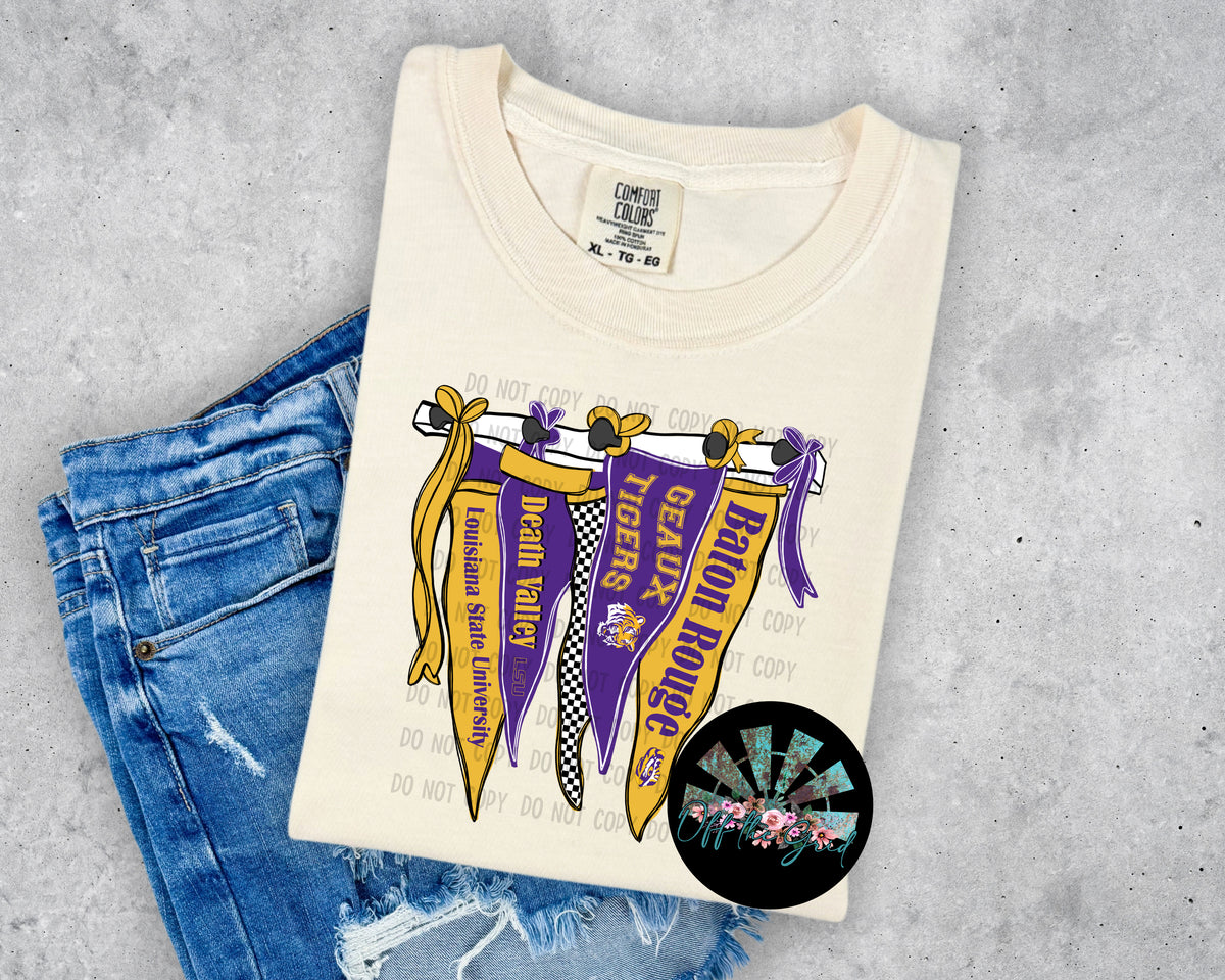 LSU Tigers Pennant Flag PNG Digital Design – Off the Grid Customs