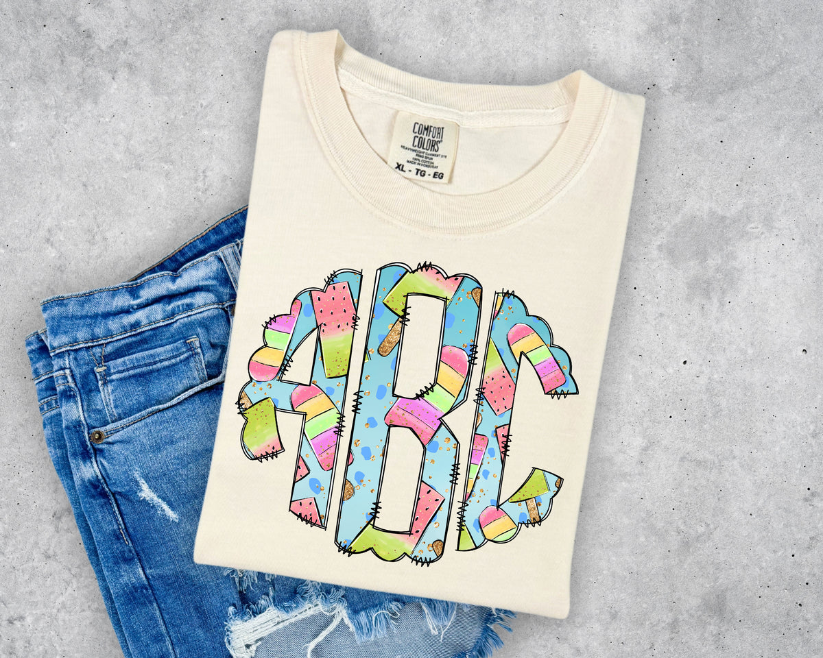 Icey Popsicle Monogram Short Sleeve T-Shirt – Off the Grid Customs