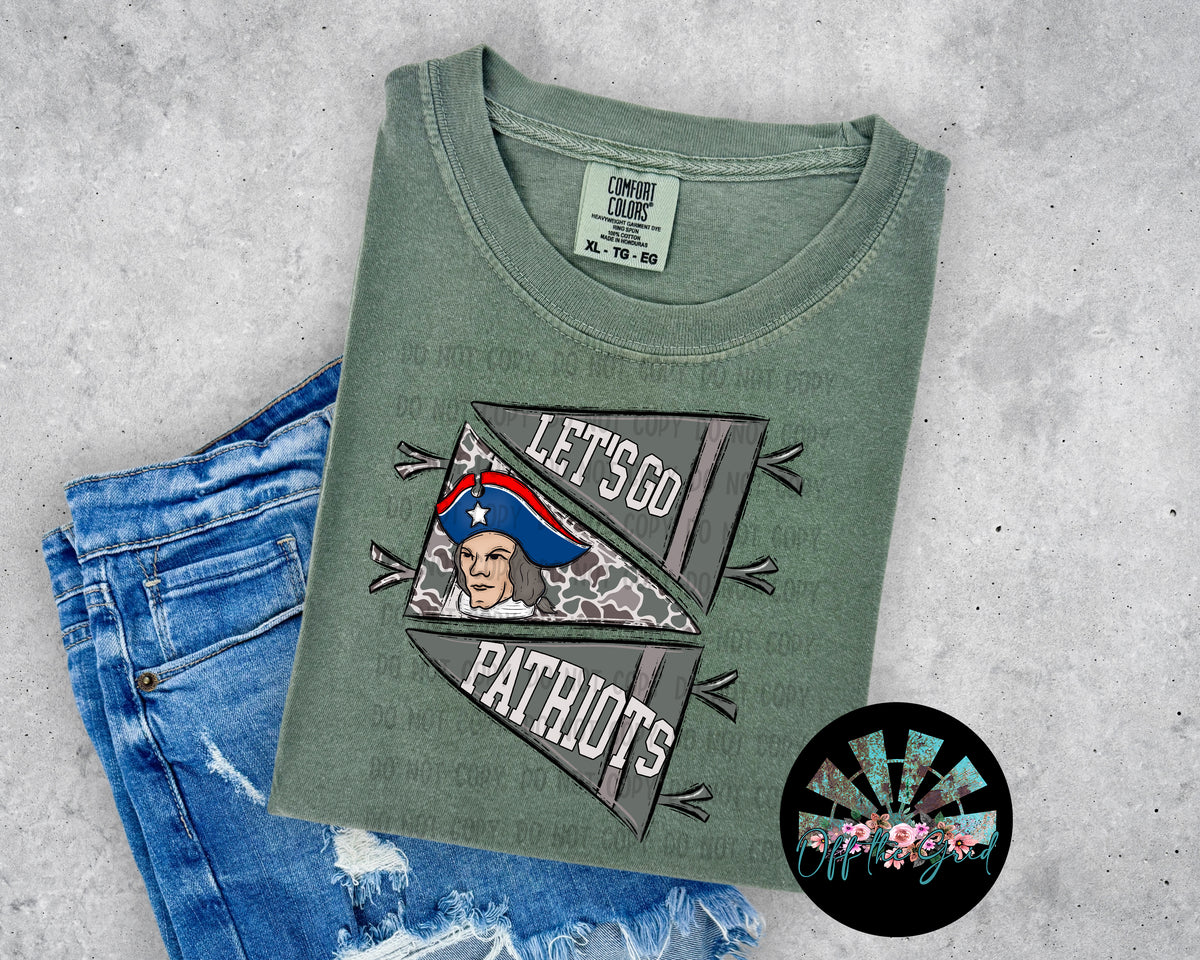 Patriots (Color) Camo Pennant Flag PNG Digital Design – Off the Grid ...