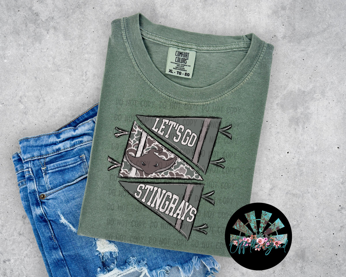 Stingrays Camo Pennant Flag PNG Digital Design – Off the Grid Customs